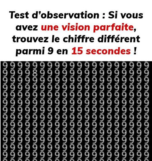 Test d’observation : Si vous avez une vision parfaite, trouvez le ...